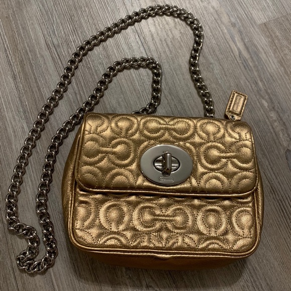 Coach | Bags | Coach Gold Chain Bag | Poshmark